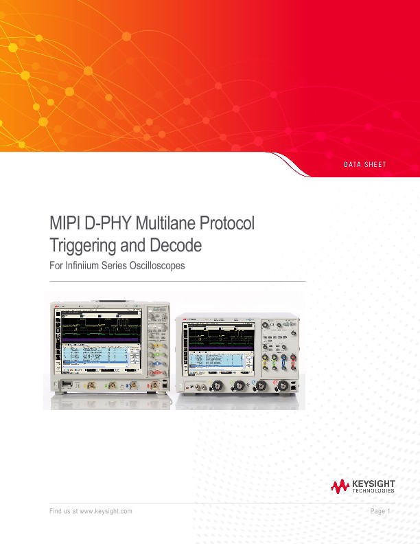 MIPI D-PHY Multilane Protocol Triggering and Decode PDF Asset Page | Keysight